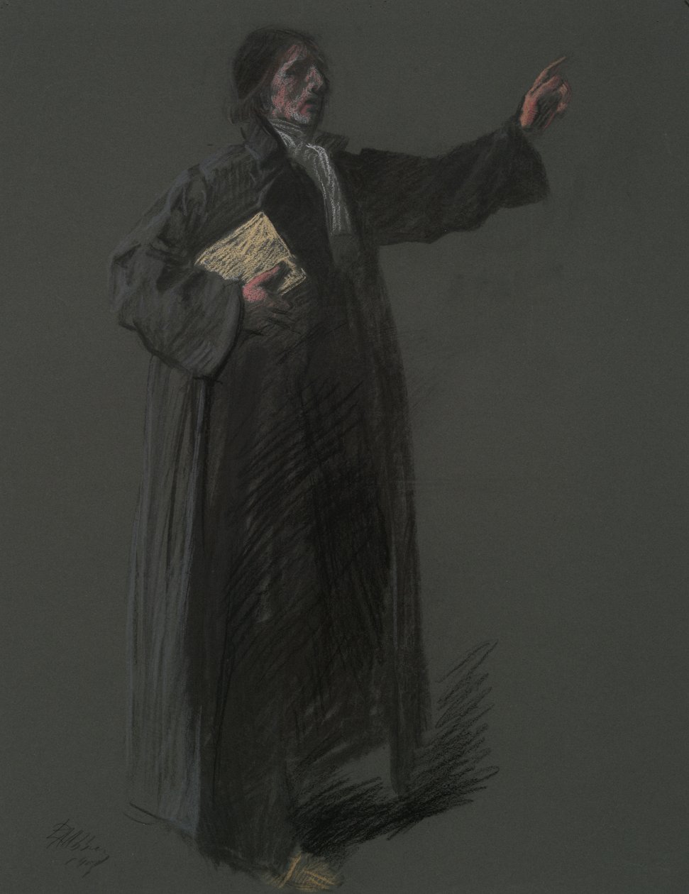 Study for the figure of Johann Kelpius by Edwin Austin Abbey