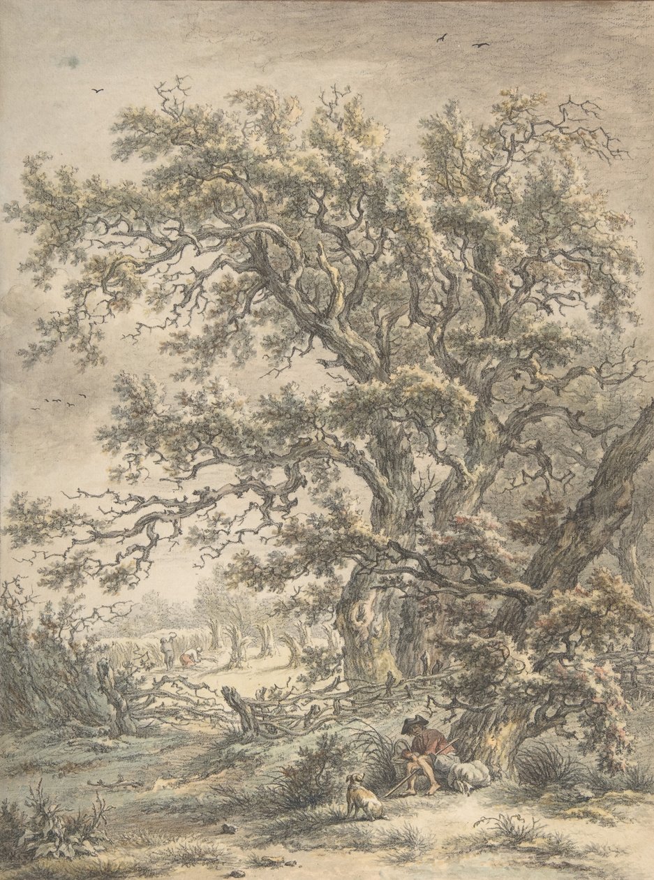 A Man Resting Under a Tree by Egbert van Drielst