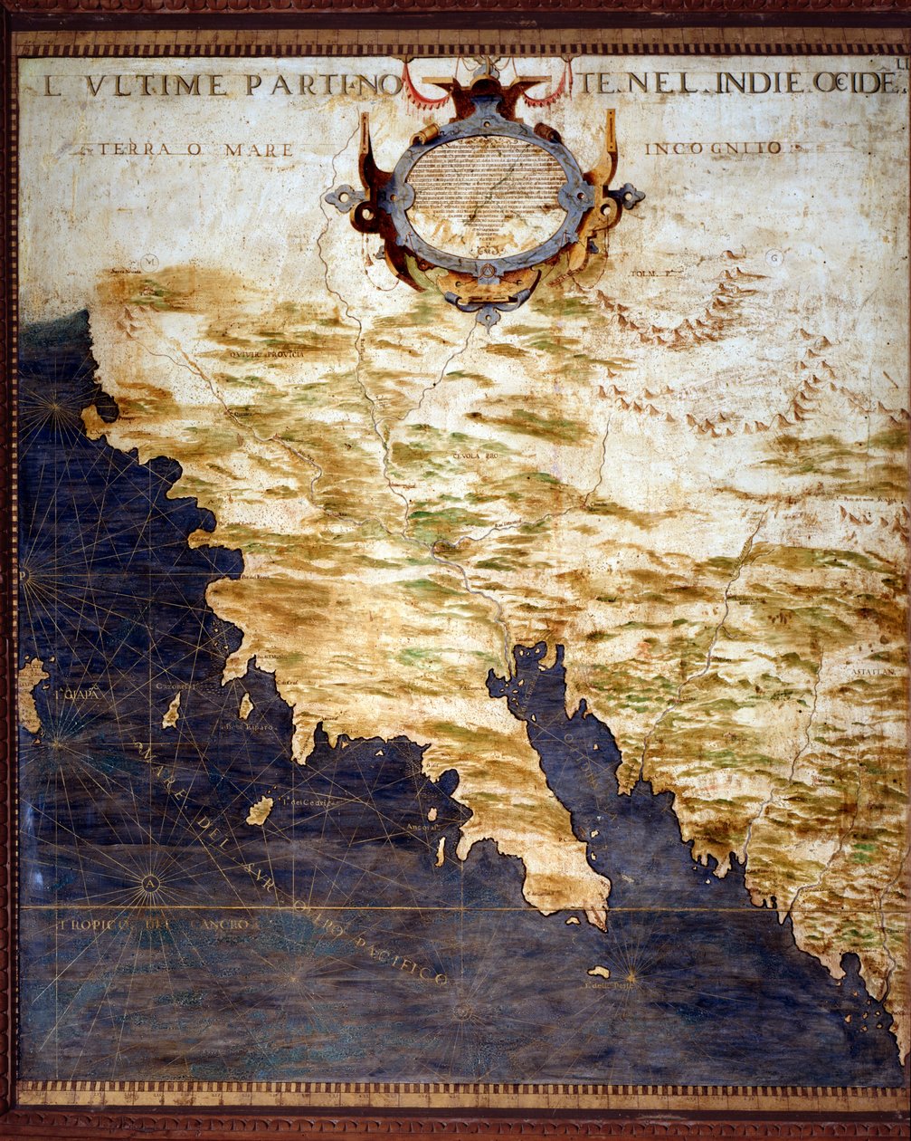Frontier of the West Indies and Unknown Lands Map Made by Egnazio Danti ...