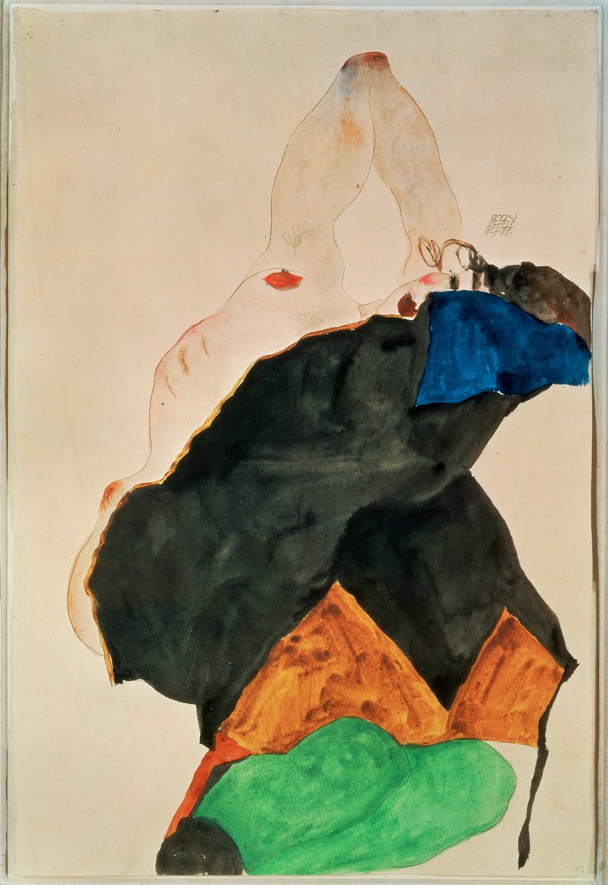 Girl with Elbow Raised by Egon Schiele: Buy fine art prints