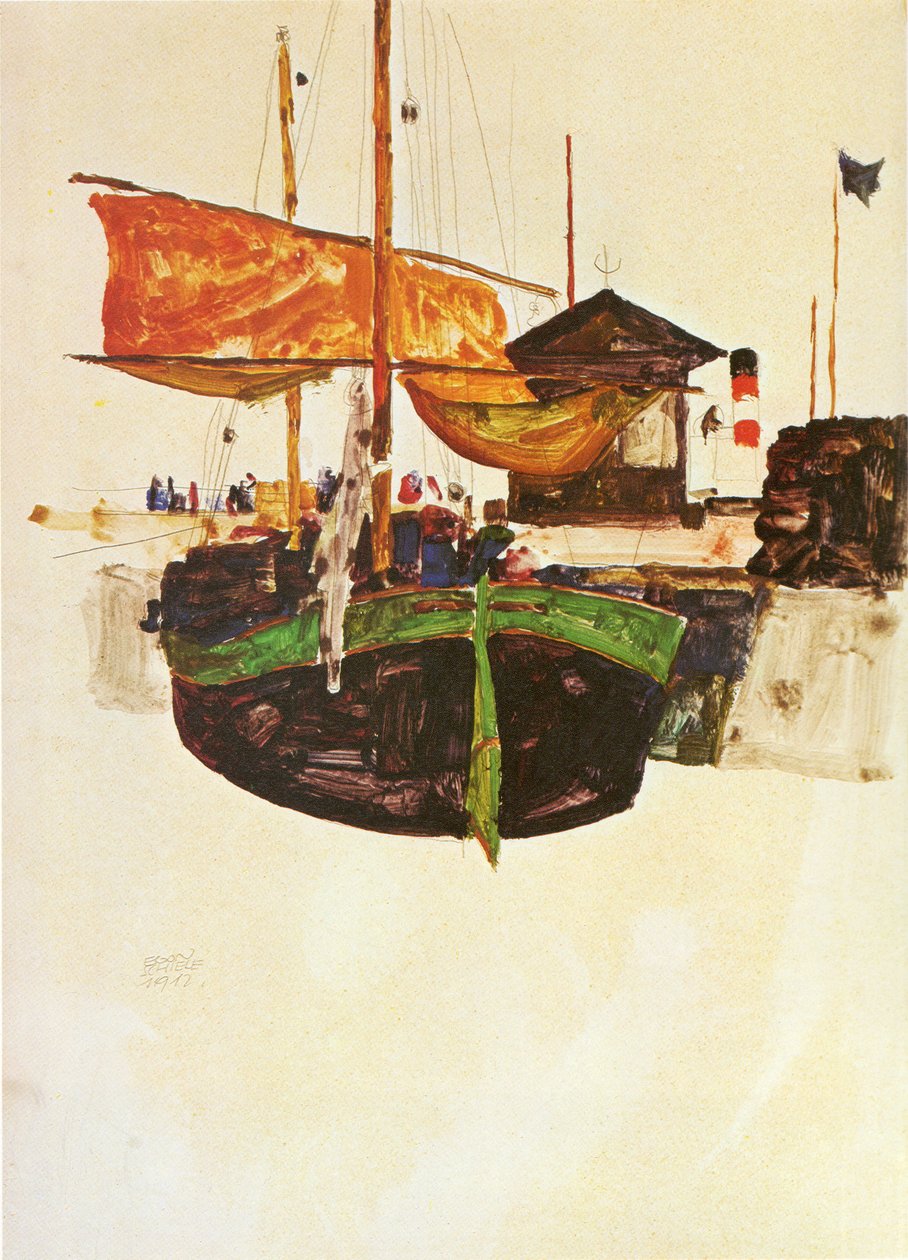Ship in Trieste by Egon Schiele: Buy fine art print