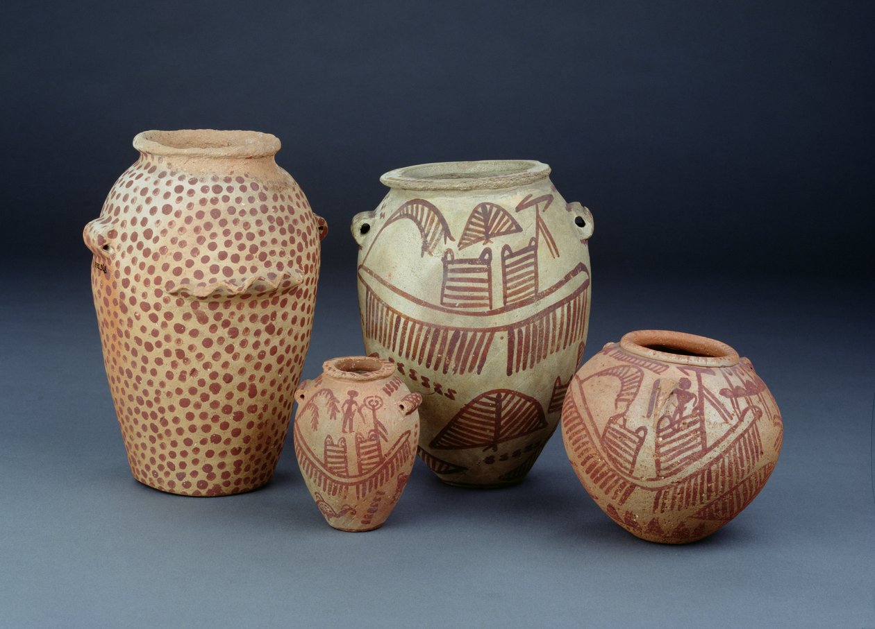 Vessels with Scenes of the Nile, Naqada and Abadaya, late Predynastic