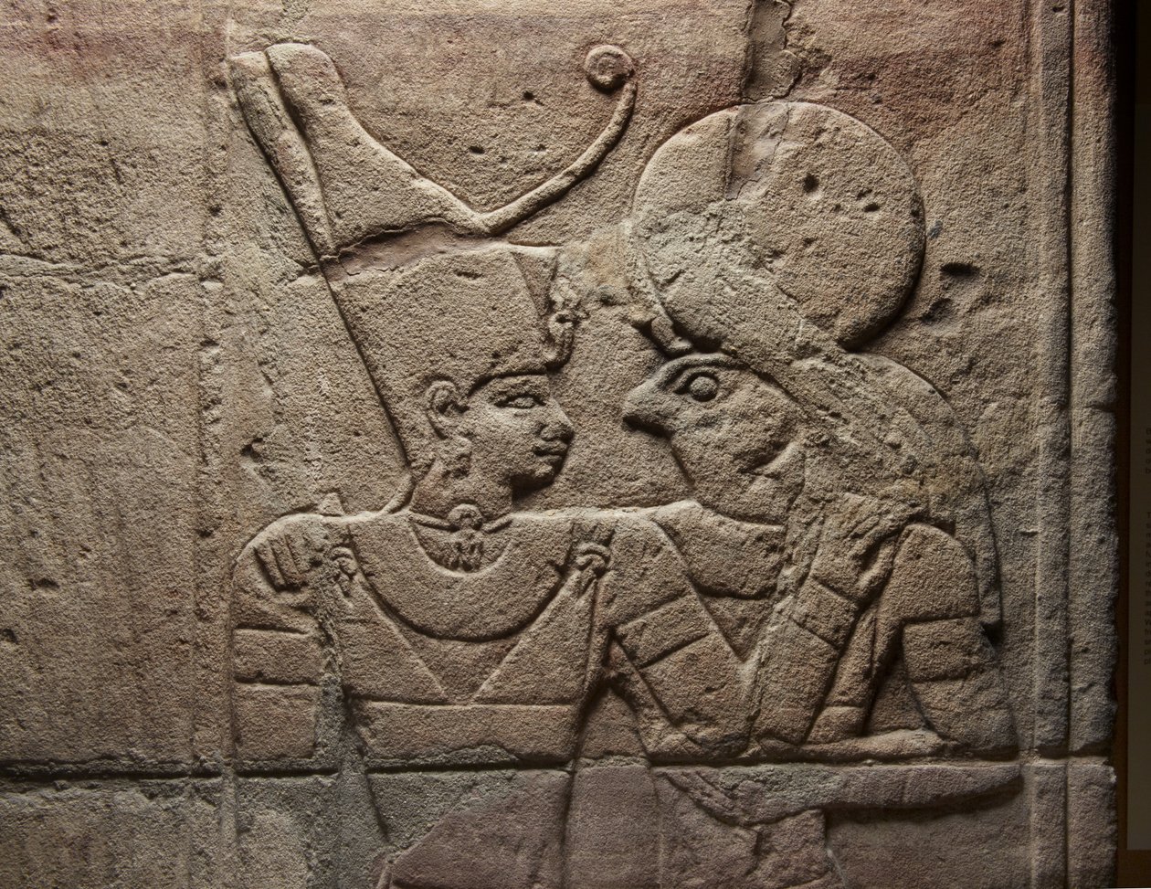 Relief on a shrine erected by Pharaoh Taharqa in the court of the ...