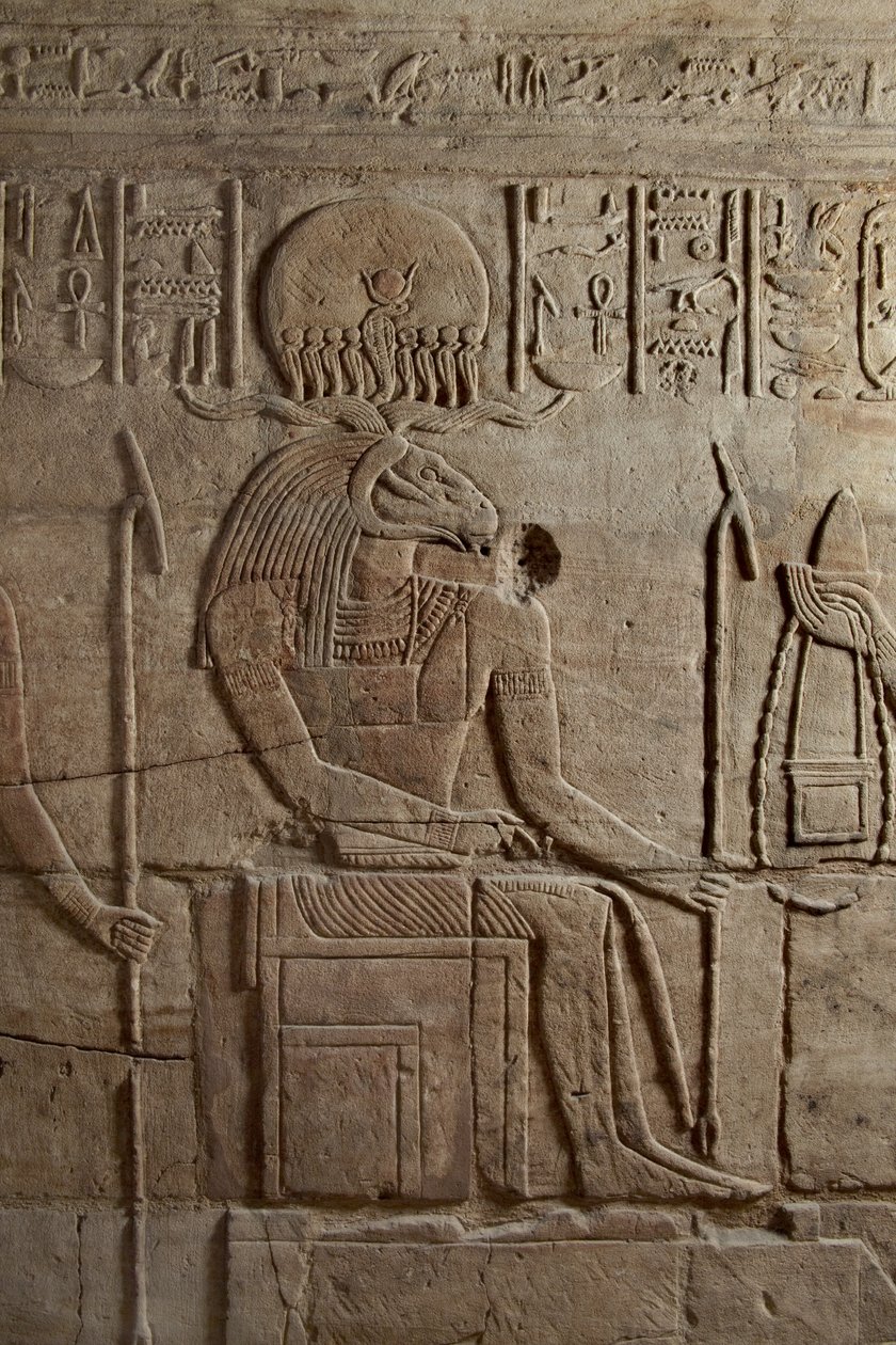 Relief on a shrine erected by Pharaoh Taharqa in the court of the ...