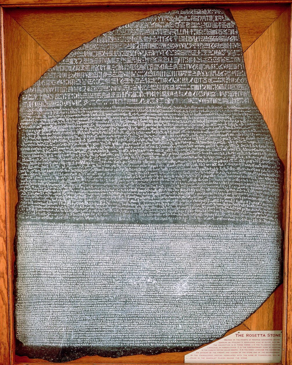 The Rosetta Stone, from Fort St. Julien, El-Rashid (Rosetta) 196 BC