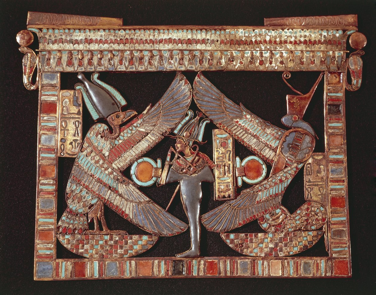 Breast Plate Depicting Osiris by Egyptian 18th Dynasty