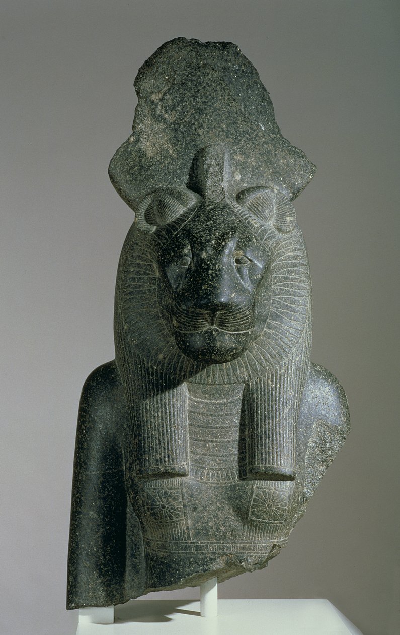 Bust of Sakhmet from a seated statue, either from the Mut Precinct or ...