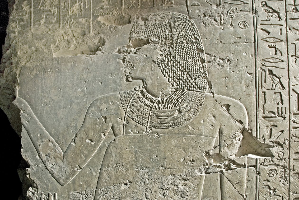 Representation of Vizir Ramose. Low Relief of His Tomb, Luxor, Thebes ...