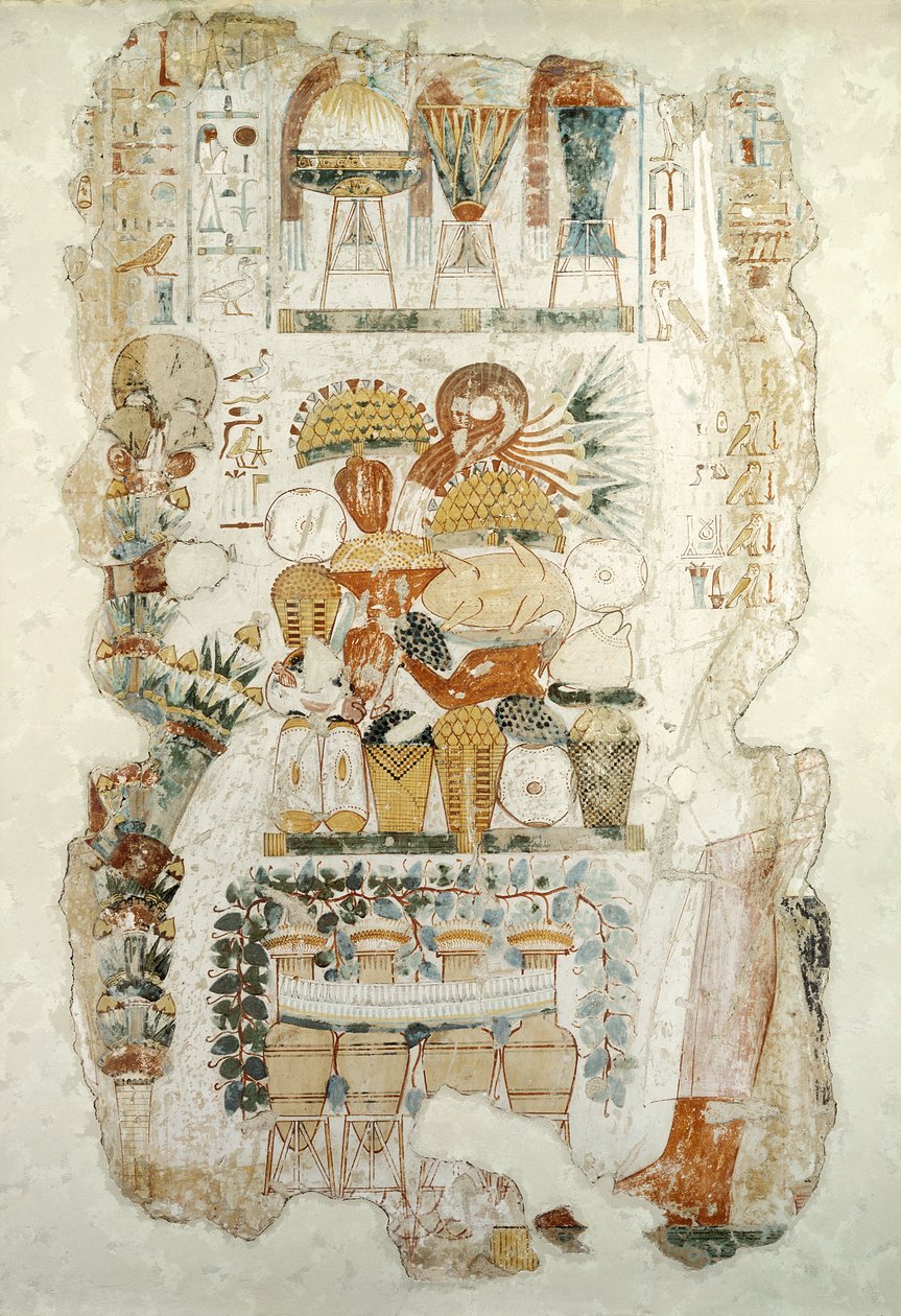 Nebamun Receiving Offerings from His Son, from the Tomb of Nebamun, c ...
