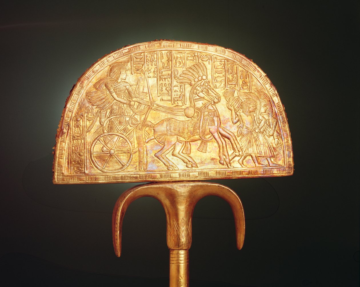 Ostrich-feather fan, from the Tomb of Tutankhamun, New Kingdom