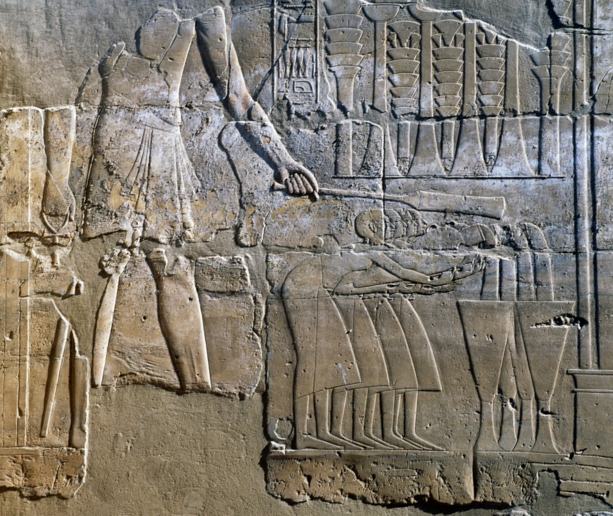 Priest who supervises work of women by Egyptian 18th Dynasty