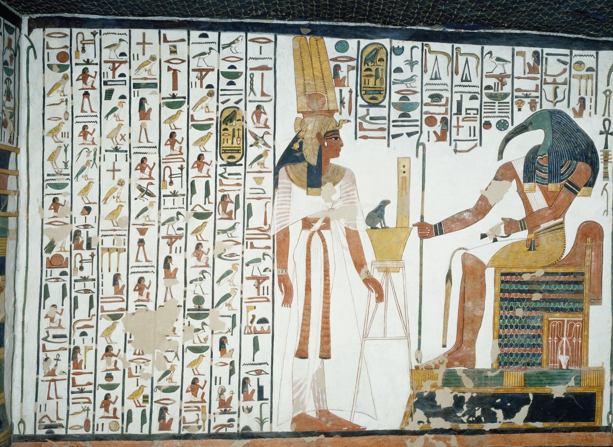 Chapter 94 of the Book of the Dead, Nefertari standing in front of the ...