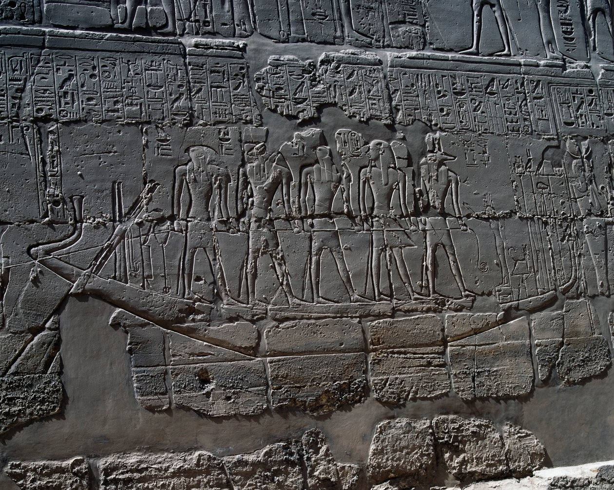 Funerary boat (detail) by Egyptian 19th Dynasty