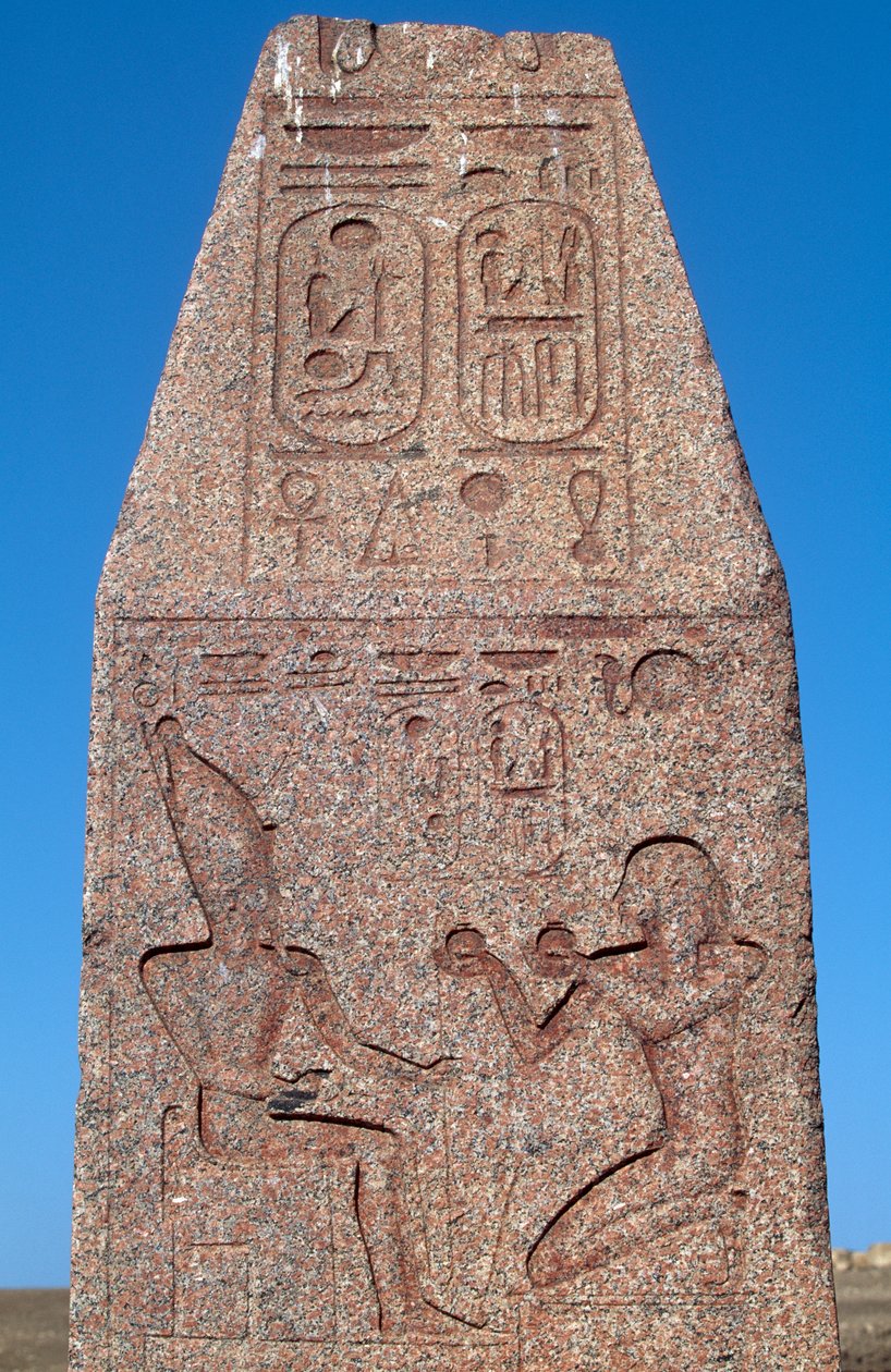 Obelisk with reliefs and inscriptions of Ramses II, Great Temple of ...