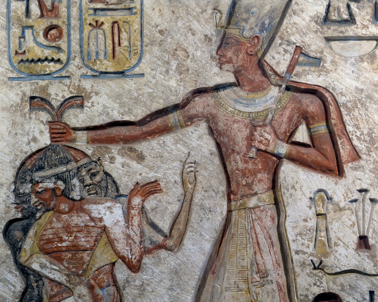 Ramesses II Holding Prisoners by Their Hair (Detail)