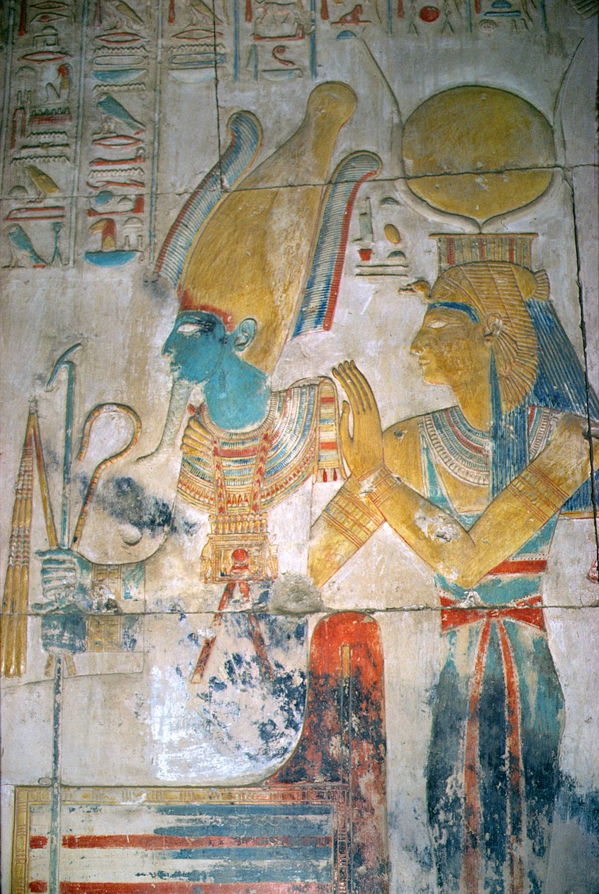 Relief of Osiris and Isis, New Kingdom