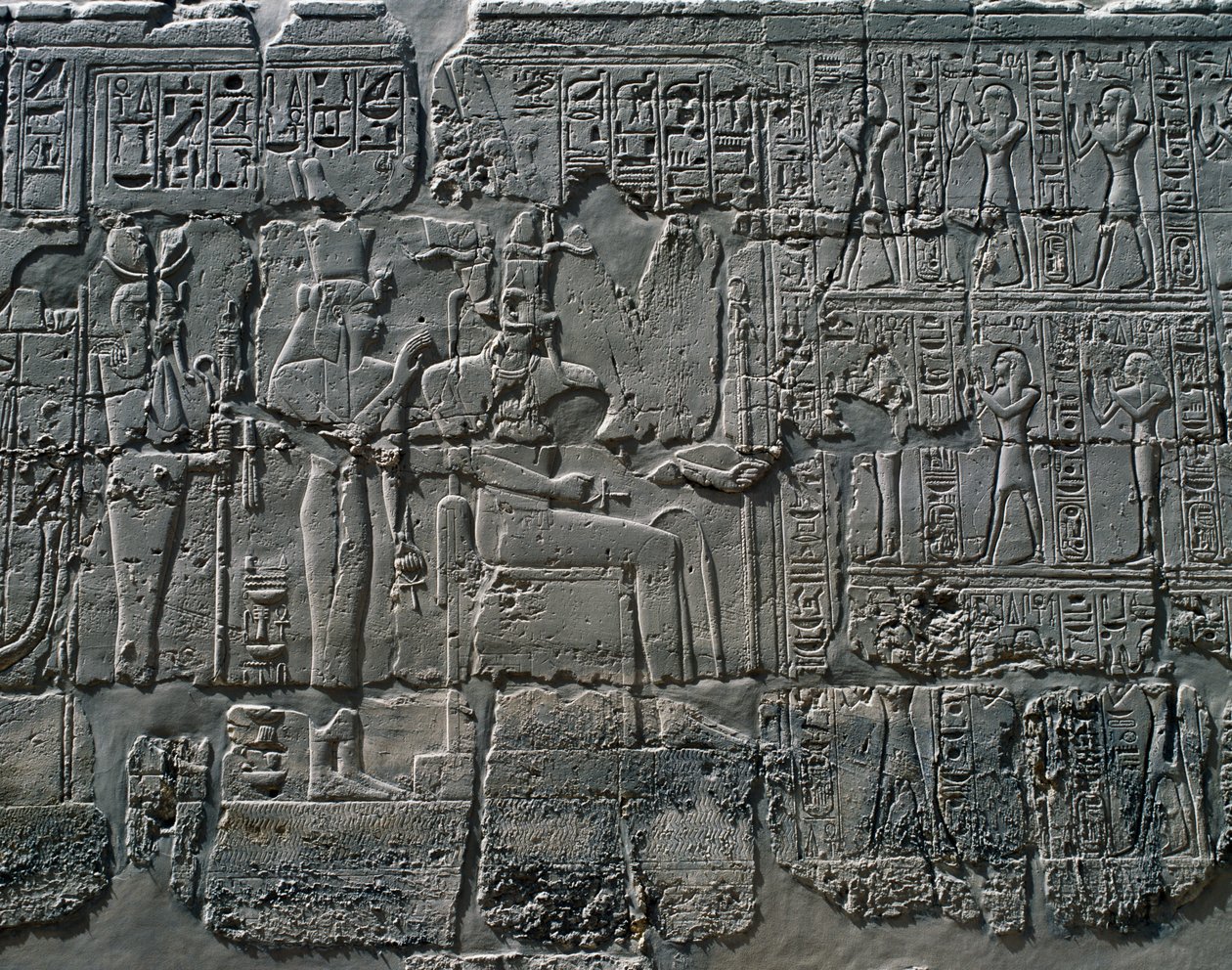 Scenes of Offerings to Gods, Relief, Interior Walls of Great Hypostyle ...