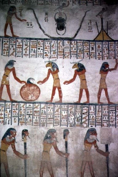 Mural from Chamber I in the Tomb of Ramesses VI, New Kingdom (c.1145 ...