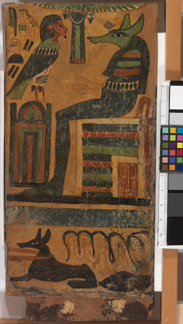 Anubis and the Soul of the Deceased, from a sarcophagus