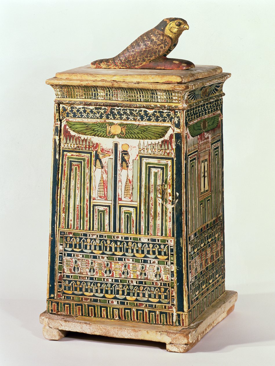 Canopic jar box, from Saqqara, Late Period