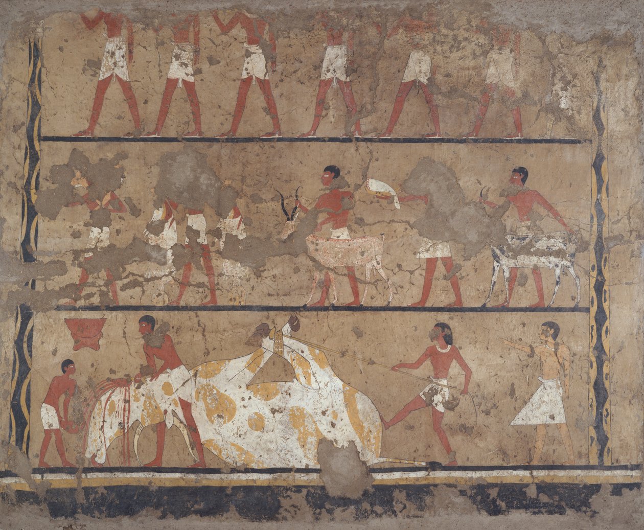 Scenes of Cattle Breeding, Slaughter, Bearers of Offerings and ...