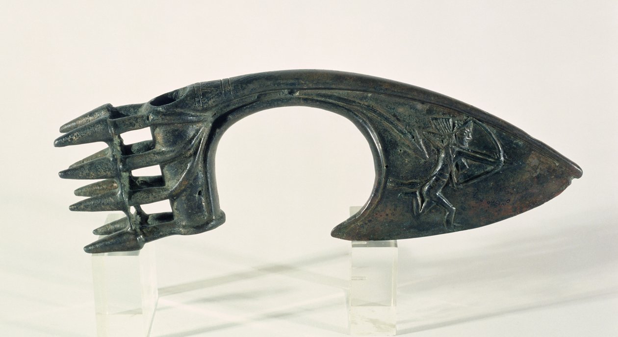 Axe blade depicting an archer, possibly from Lorestan, Iran, late 2nd ...