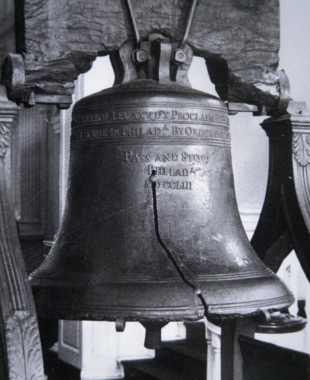 The Liberty Bell, cast in 1752 by Nicolas d' Ypres