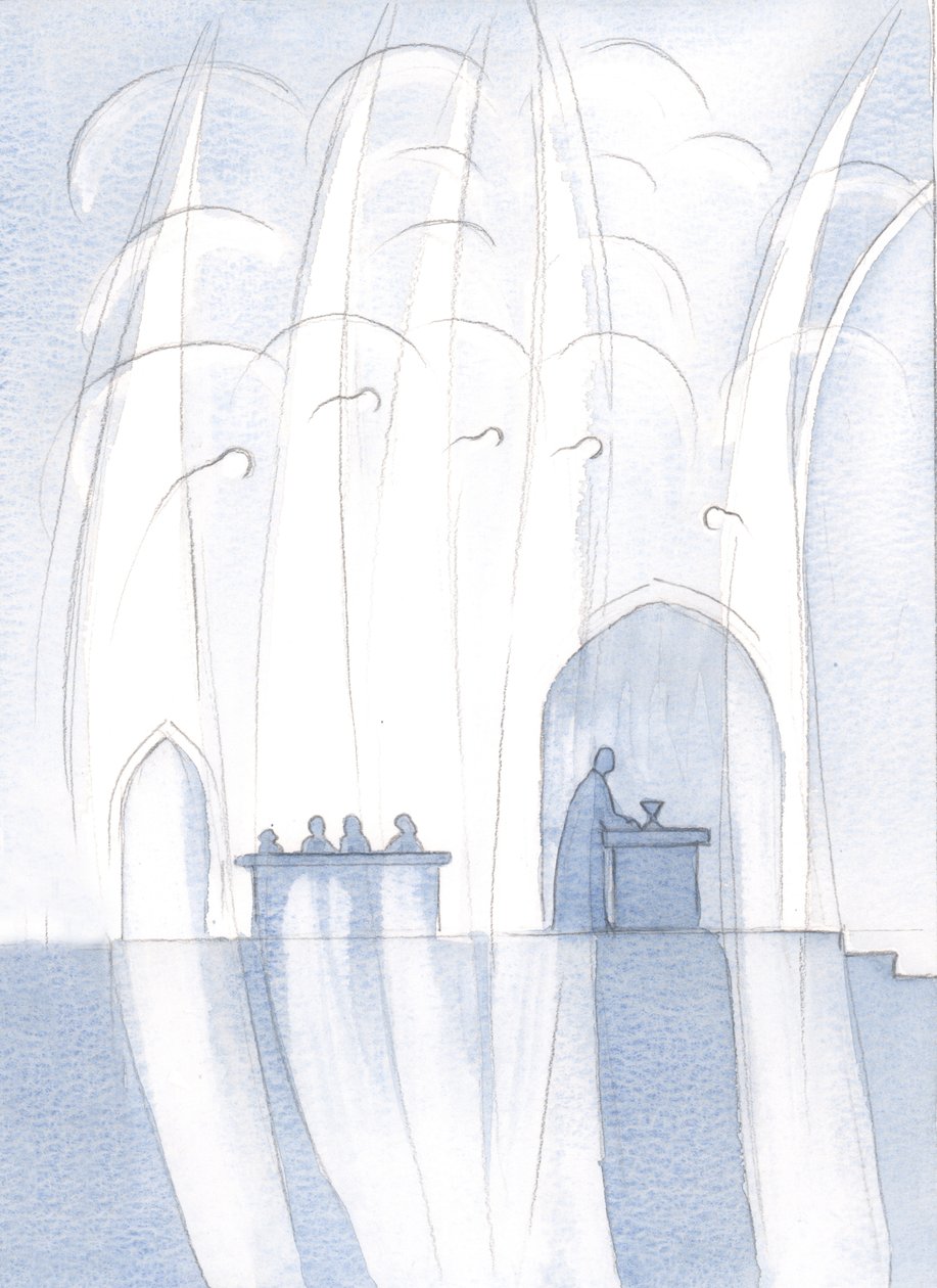 Angels surrounded our priest and the altar, with Christ Really Present