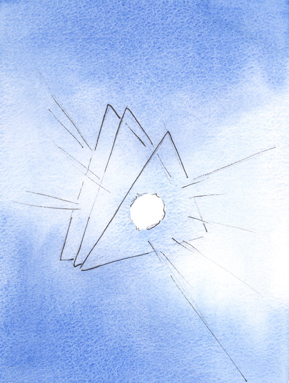 I was shown a symbol of the Holy Trinity: three triangles, with a fire ...