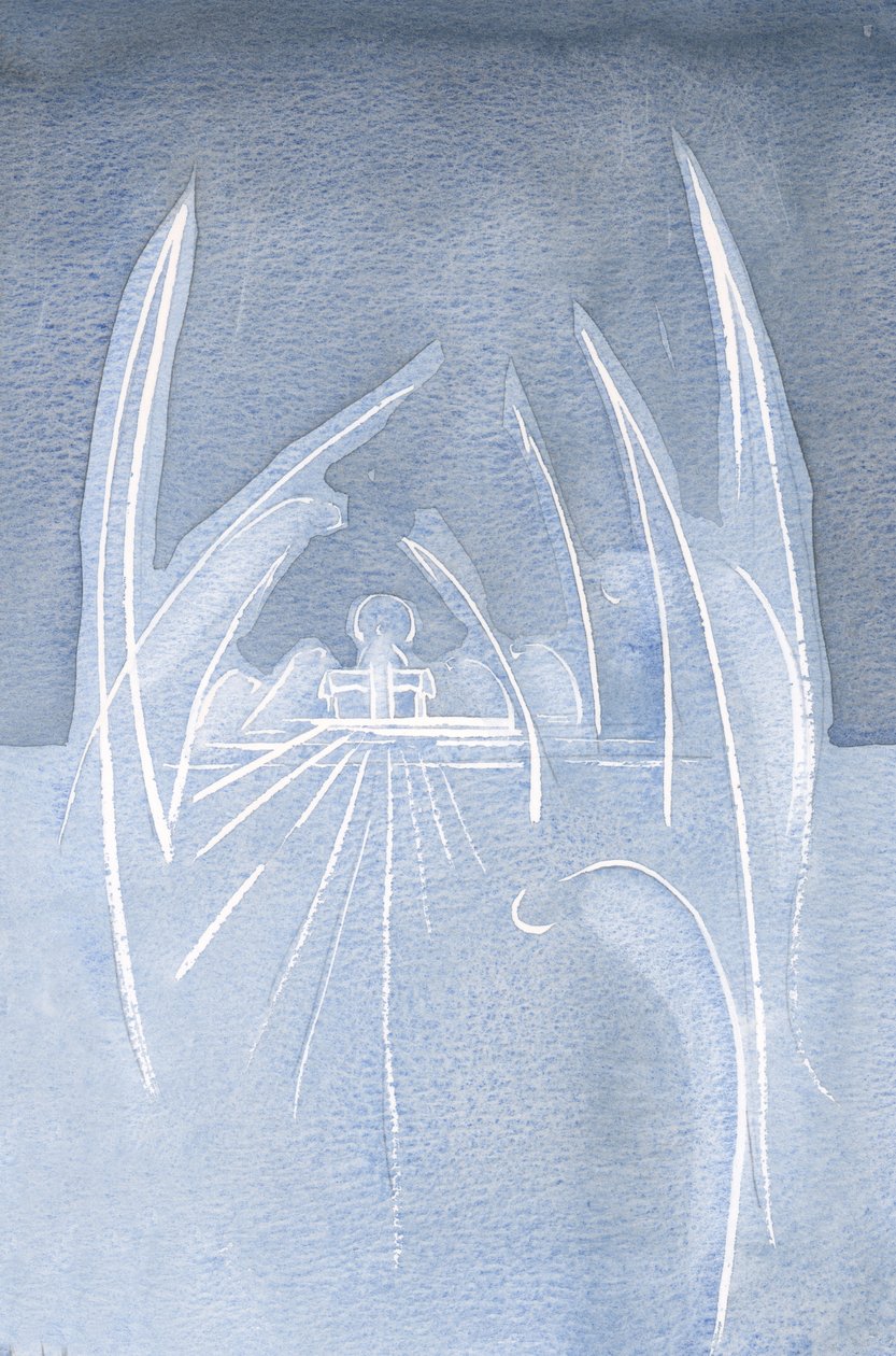 The Angels bow down at Christ's offering, clustered about Him. Others ...