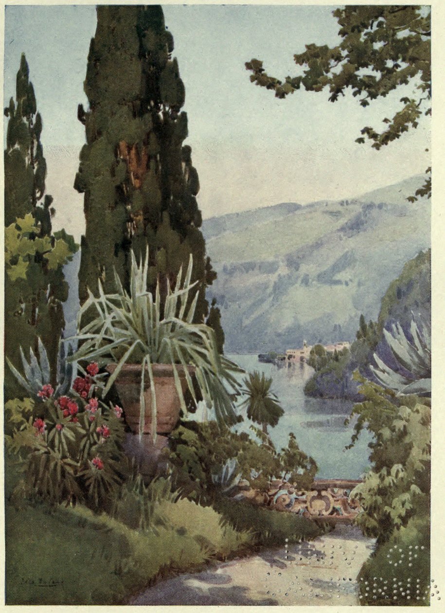 In the Garden of the Villa Arconati, Lago di Como, Illustration from ...