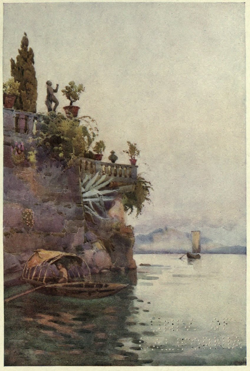 In the Shadow of the Terrace, Lago di Como, Illustration from 'The ...