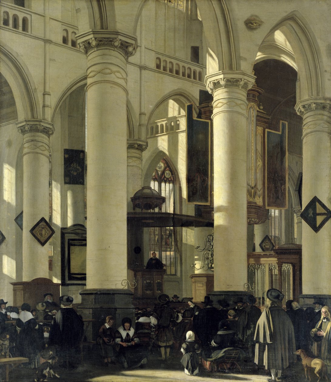 Interior of a church by Emanuel de Witte: Fine art print