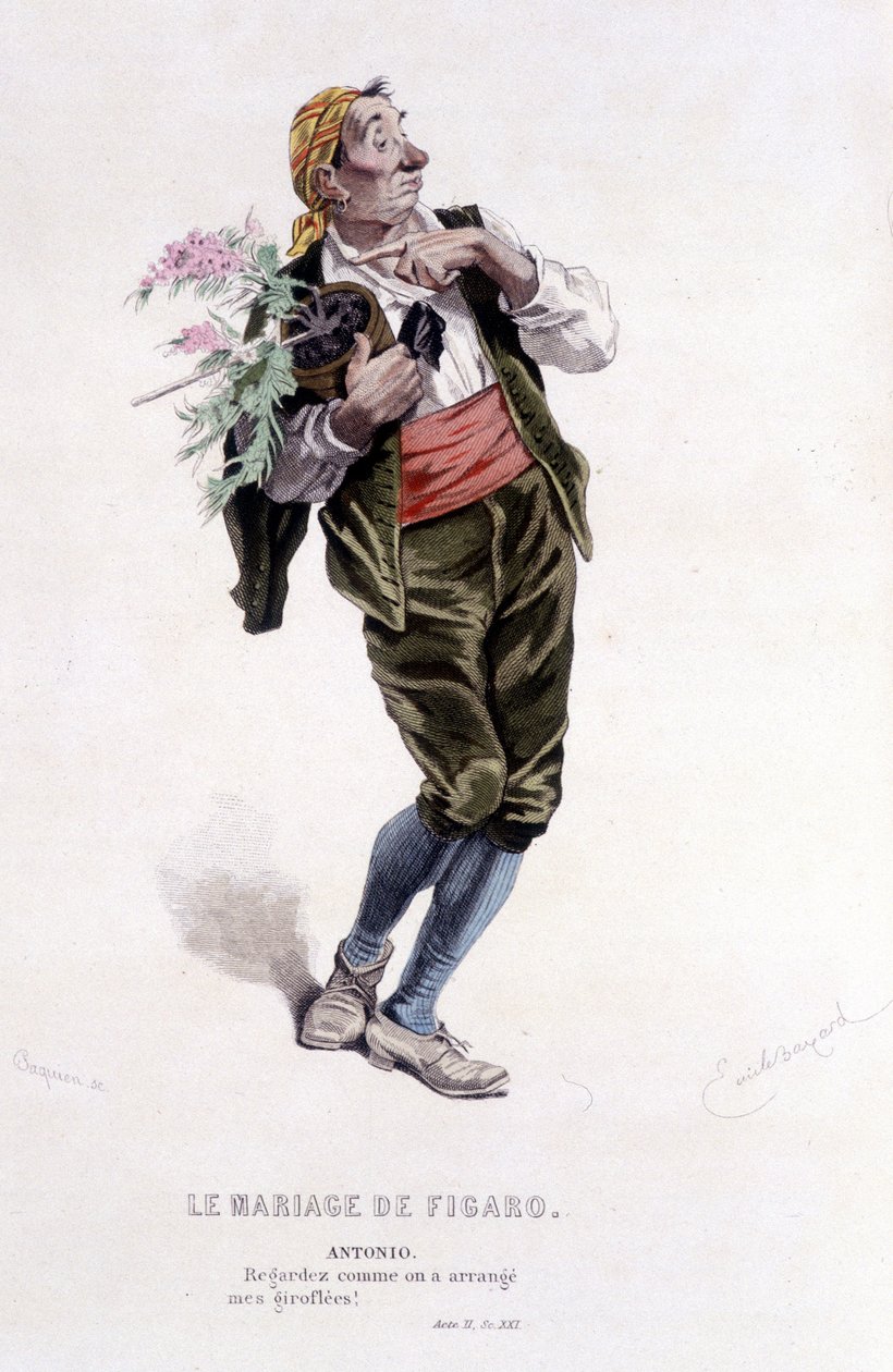 Complete Work by Beaumarchais by Edouard Fournier. Drawing by Emile ...