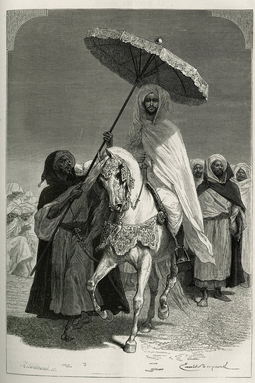 Sultan Hassan I of Morocco by Emile Antoine Bayard