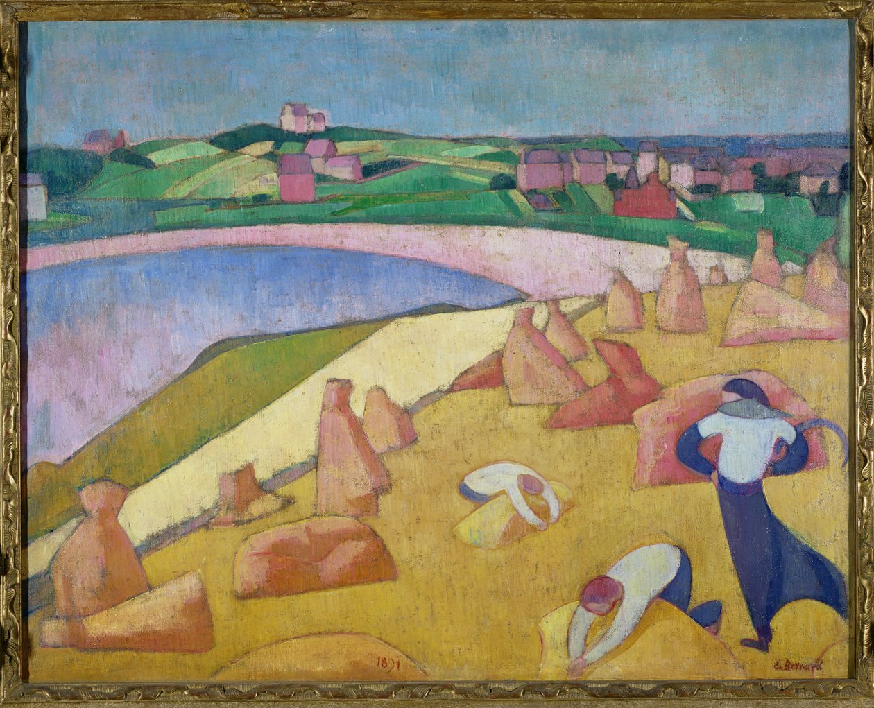 Harvest Time by the Sea by Emile Bernard: Fine art print