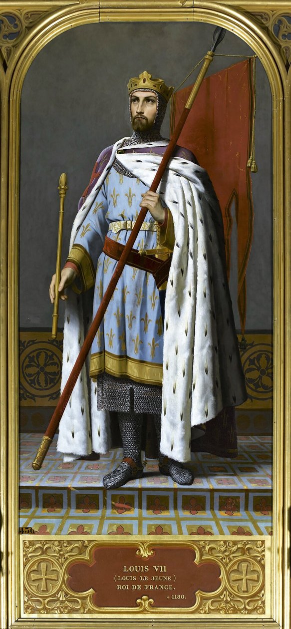 King Louis VII of France by Emile Signol: Fine art print