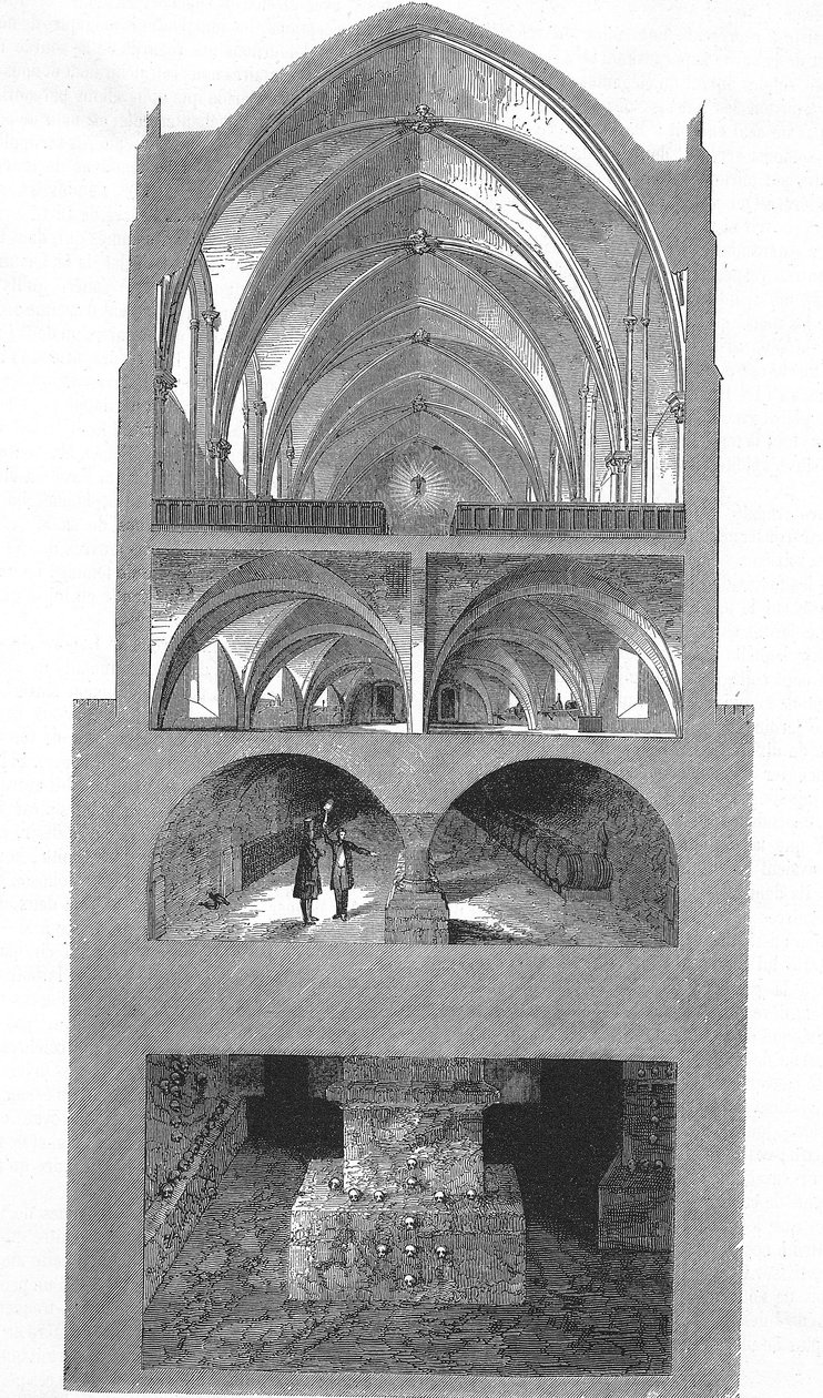 Section View of the Kitchen, Cellars and Catacombs of the Napoleon ...