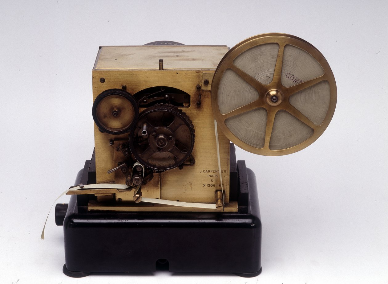 Baudot System Telegraph Printer, Patented 1874