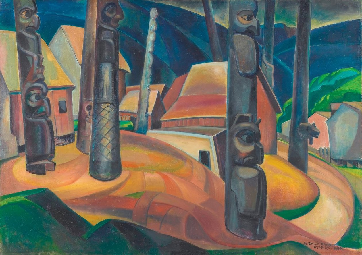Emily Carr, Kispiox Village by Emily Carr: Fine art print