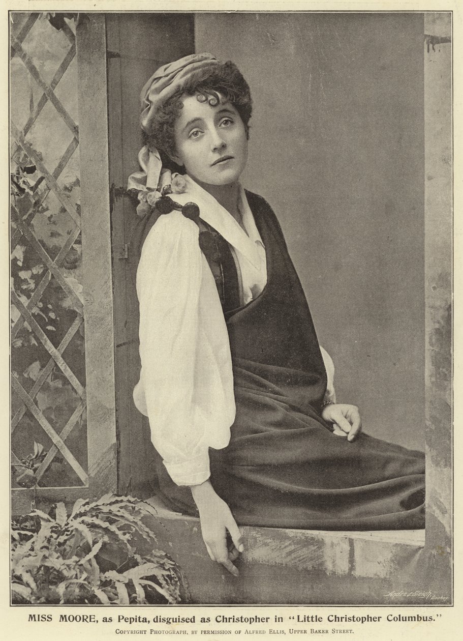Miss Moore as Pepita disguised as Christopher in Little Christopher ...