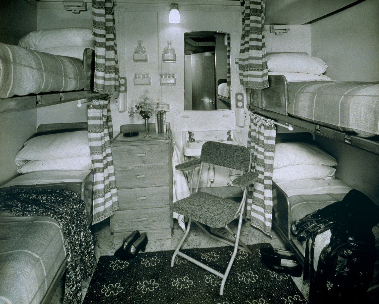 Third class cabin aboard the Laurana by English Photographer