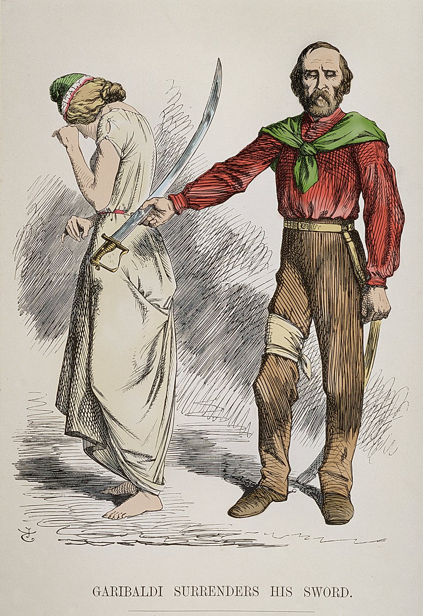 Allegory of Garibaldi Laying Down His Sword and Leaving Rome