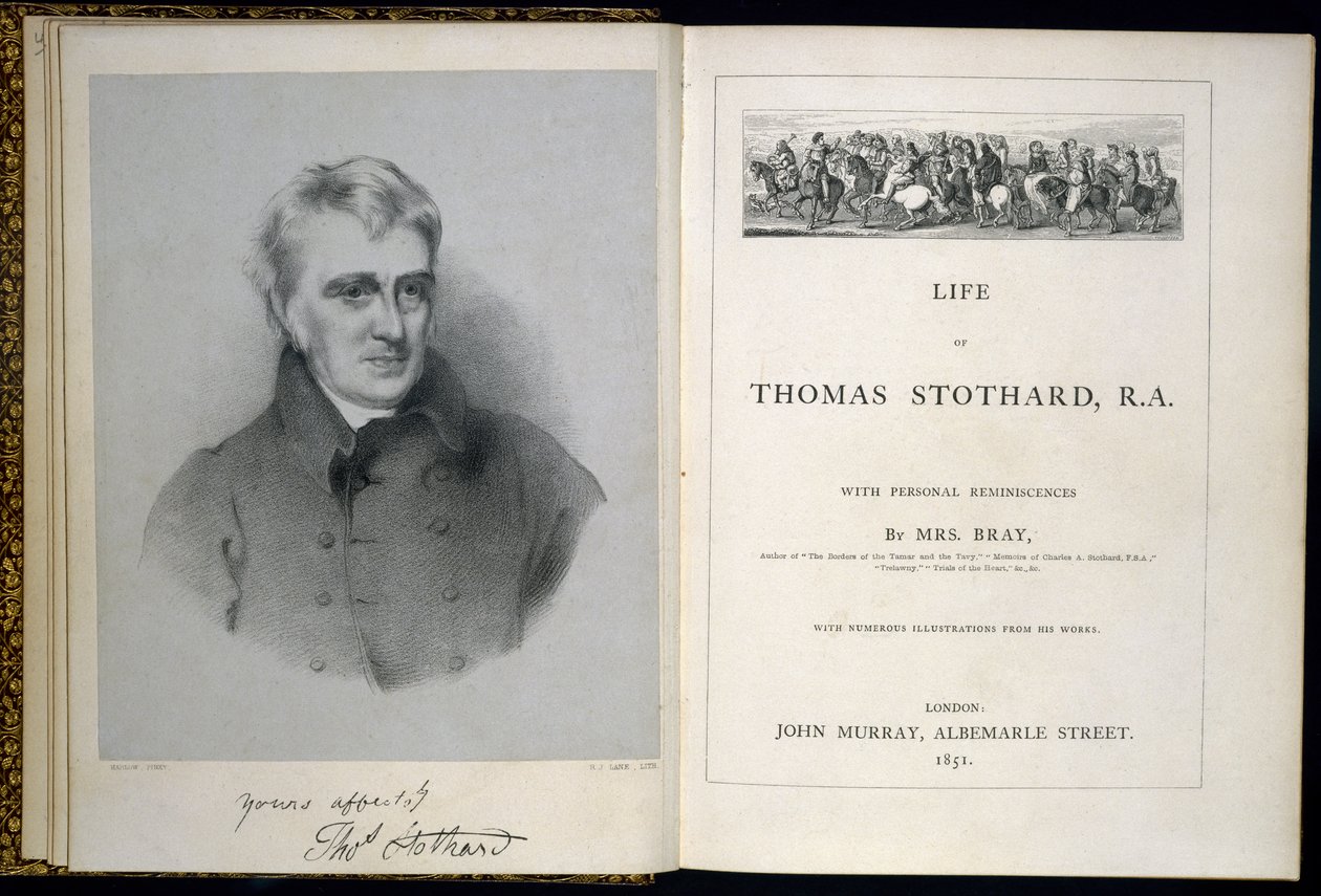 Frontispiece and Title page of 'Life of Thomas Stothard, R.A.' by Anna ...