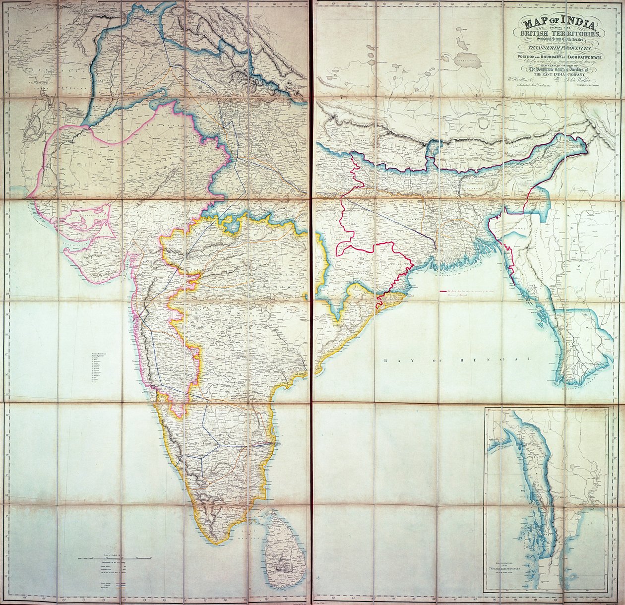 Map of India, 1857 by English School: Buy fine art print