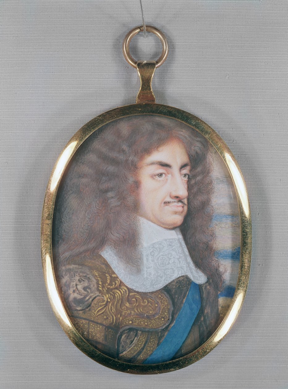 Miniature of Charles II by English School: Fine art print