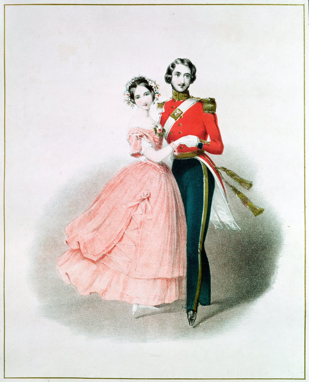 Queen Victoria and Prince Albert Dancing by English School