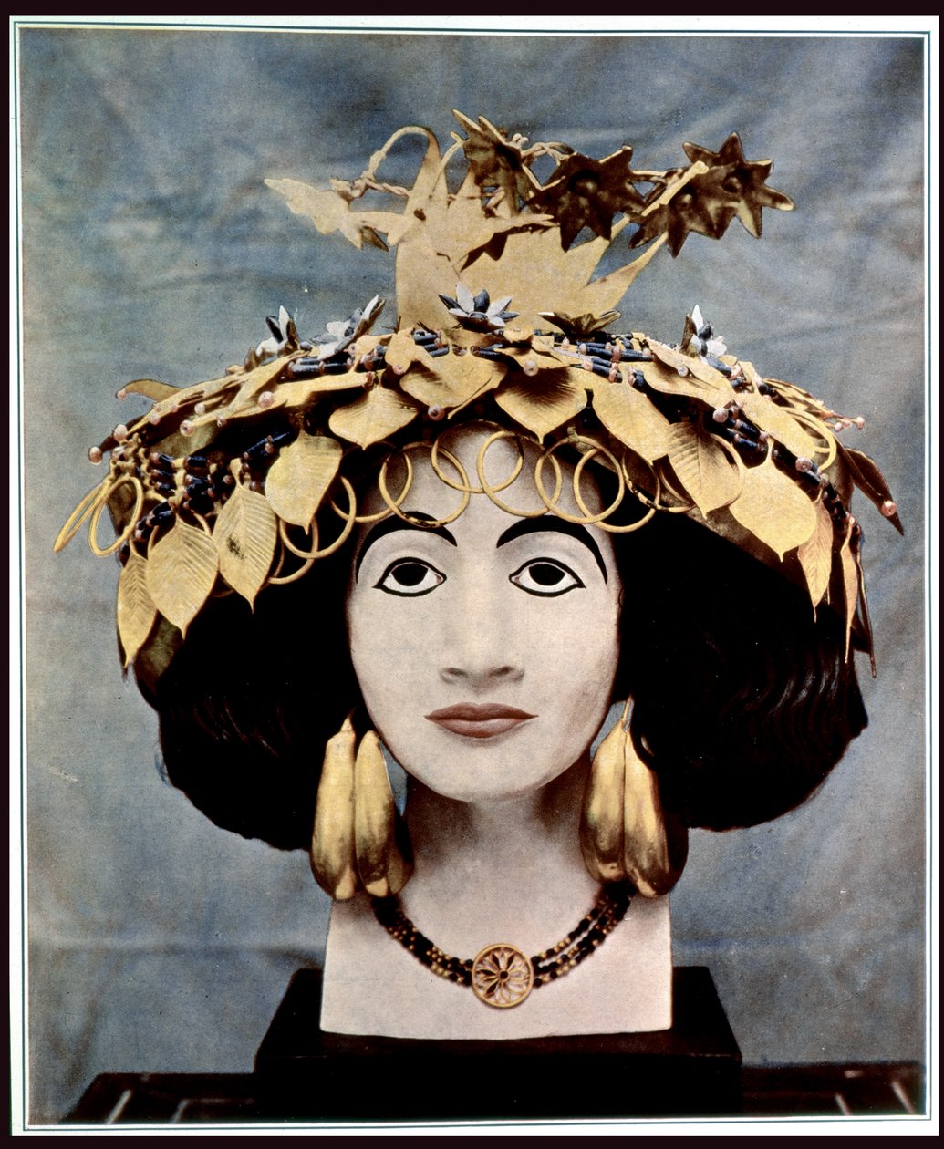 Sumerian headdress worn by Queen Shub-ad, discovered in Ur by Mr C ...