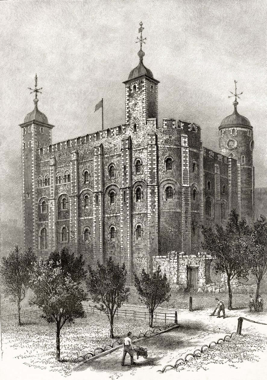 The White Tower, Central Tower at the Tower of London, from 'London ...