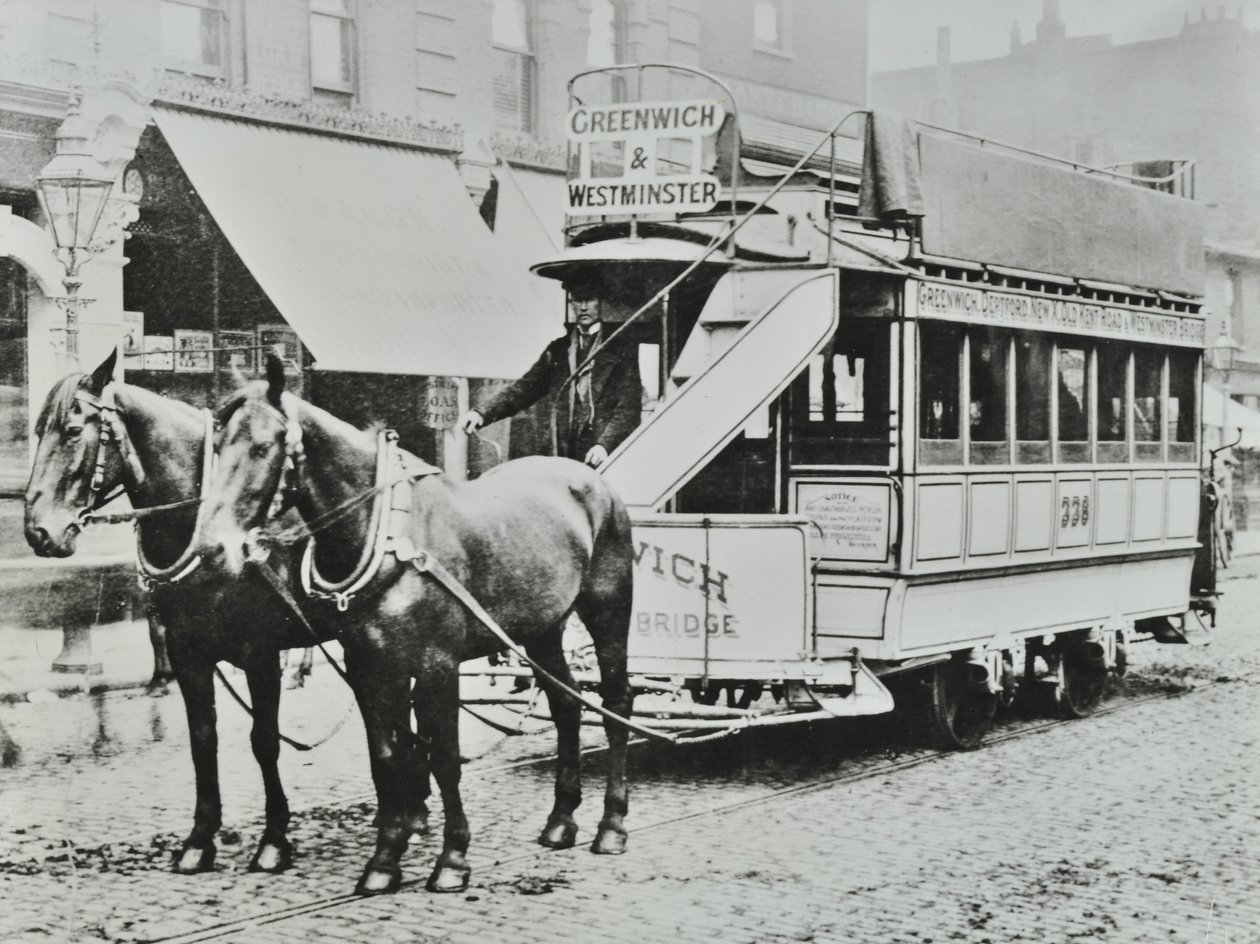 A Greenwich-Westminster horse-drawn tram